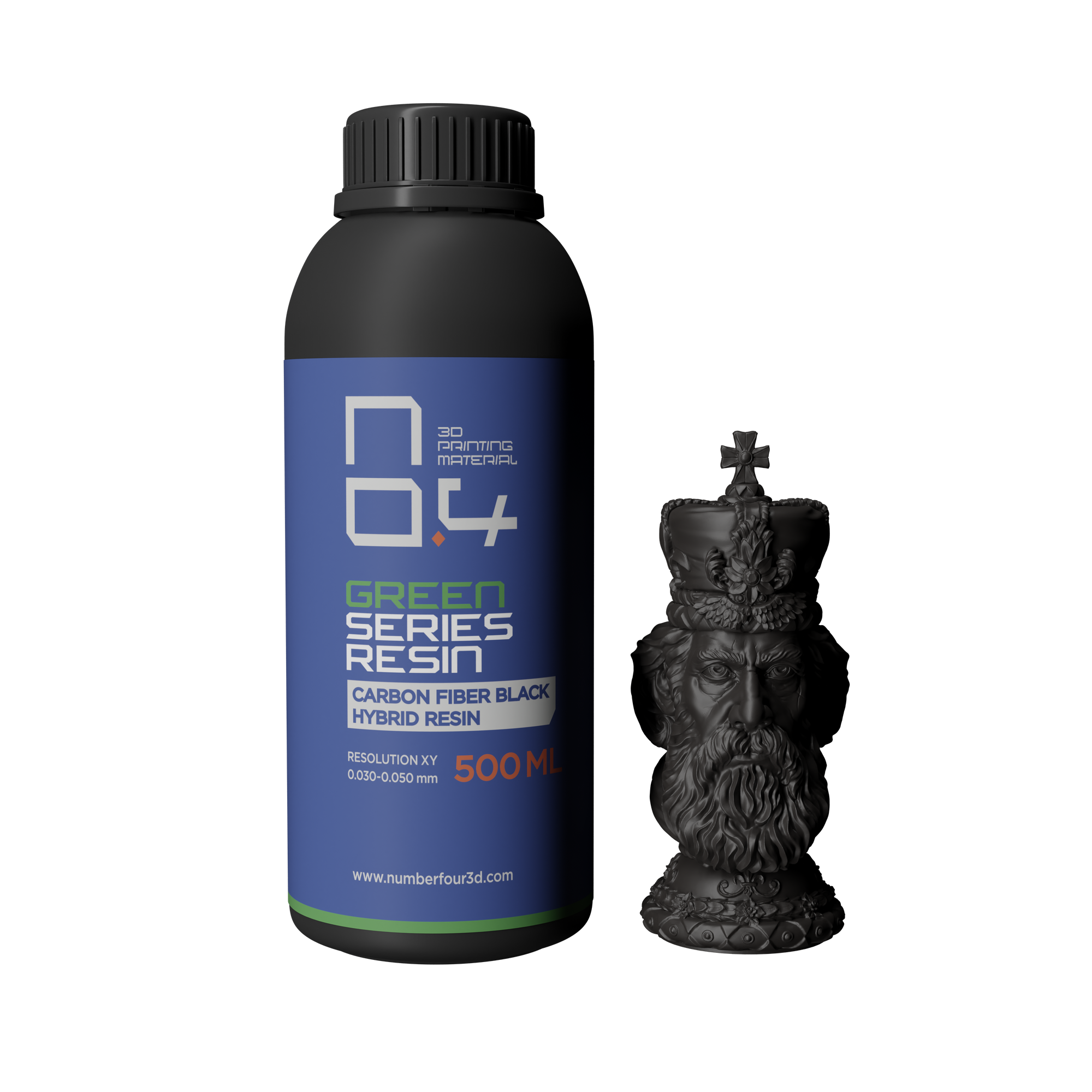 Number 4 GREEN Series Carbon Fiber Black Hybrid Resin - 500g - dot 3D ...